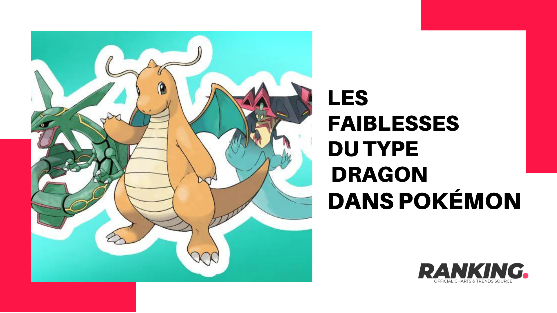 Les faiblesses du type Dragon dans Pokémon : un tableau complet des ...